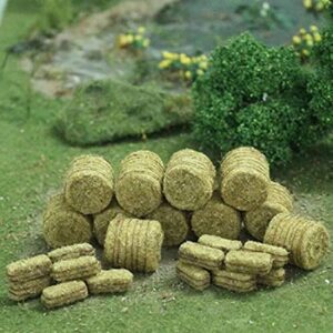 mp scenery products 70050 – ho scale – brown hay bales 30/pk 10 rd. and 20 rec.