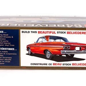 AMT - 1964 Plymouth Belvedere (w/Straight 6 Engine) 2T, 1:25 (AMT1188M), White