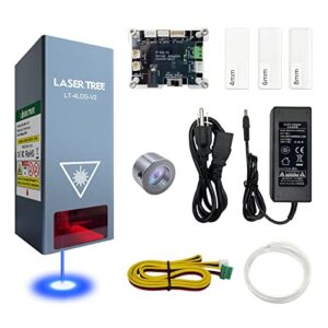 laser module kit, laser tree 20w optical power laser cutting module with professional air assist, 80w laser cutter head compatible for most laser engraver & cutter machine upgrade, 24v