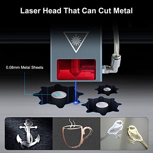 Laser Module Kit, LASER TREE 20W Optical Power Laser Cutting Module with Professional Air Assist, 80W Laser Cutter Head Compatible for Most Laser Engraver & Cutter Machine Upgrade, 24V