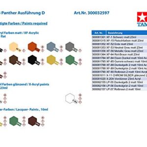 TAMIYA 1/48 German Tank Panther Ausf D TAM32597 Plastic Models Armor/Military 1/35