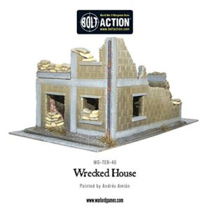 WarLord Bolt Action Wrecked House 1:56 WWII Military Table Top Wargaming Diorama Plastic Model Kit WG-TER-46