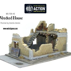 WarLord Bolt Action Wrecked House 1:56 WWII Military Table Top Wargaming Diorama Plastic Model Kit WG-TER-46