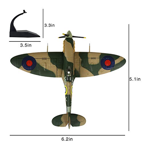 HANGHANG 1/72 Scale United Kindom Spitfire Fighter Attack Plane Metal Fighter Military Model Fairchild Republic Diecast Plane Model for Commemorate Collection