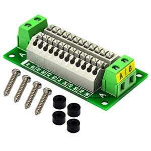 16amp ac/dc 2×12 position terminal block distribution module