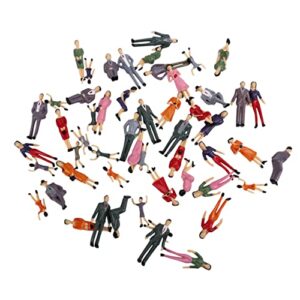 laughify 50pcs g scale 1:30 mix painted model people train park street passenger figures