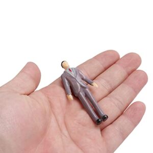 Laughify 50pcs G Scale 1:30 Mix Painted Model People Train Park Street Passenger Figures