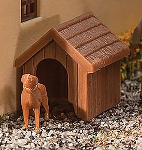 Walthers HO Scale Model Railroad Scenery Kit Dog & Kennel (Doghouse) Kit