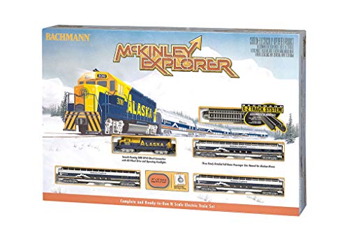 Bachmann Trains - McKinley Explorer Ready To Run Electric Passenger Train Set - N Scale , Navy