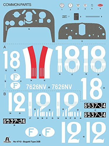 Italeri IT4710 4710 Bugatti Type 35B, 1/12 Scale, Plastic Kit, Modeling