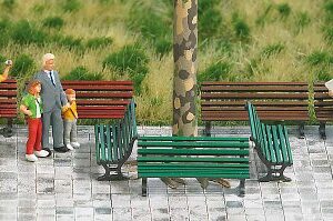 Busch 1149 Park Benches 12/HO Scale Scenery Kit