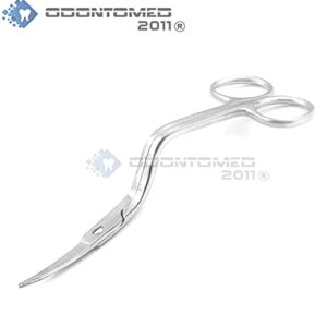 OdontoMed2011 6 Inch Double-Curved Machine Embroidery Scissors Double Curved Pro Bent Handle Scissor from ODM