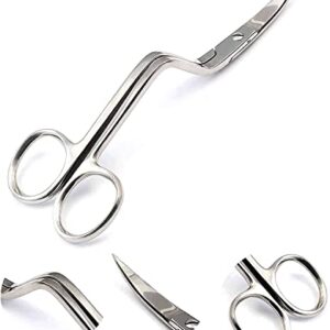 OdontoMed2011 6 Inch Double-Curved Machine Embroidery Scissors Double Curved Pro Bent Handle Scissor from ODM