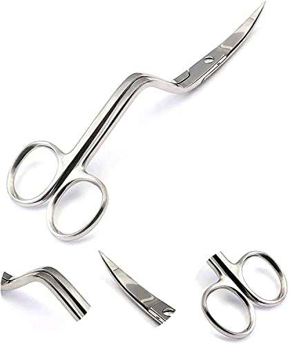 OdontoMed2011 6 Inch Double-Curved Machine Embroidery Scissors Double Curved Pro Bent Handle Scissor from ODM