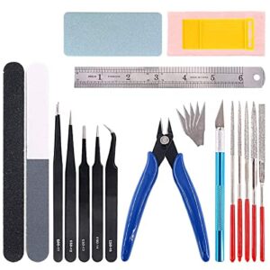 keadic 26-pieces professional gundam modeler basic tools craft set hobby building tools kit with box for basic model building