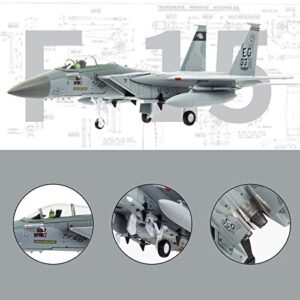 Lose Fun Park 1：100 F-15 Eagle Fighter Diecast Metal Fighter Military Planes Model Aircraft Model Airplane for Collection