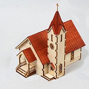 Desktop Wooden Model Kit Western Church ll / YG630