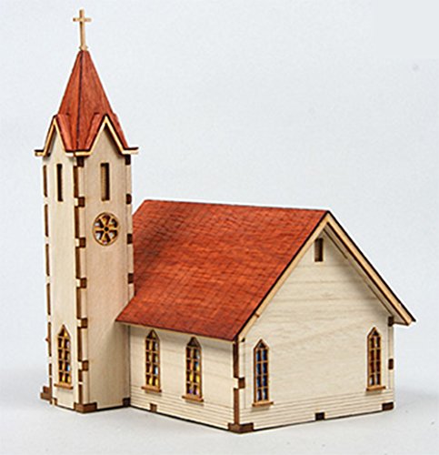 Desktop Wooden Model Kit Western Church ll / YG630