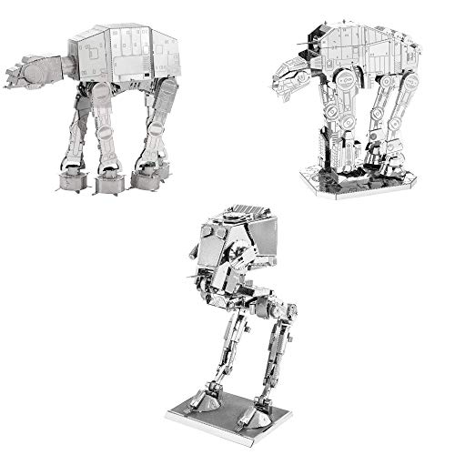 Fascinations Metal Earth 3D Metal Model Kits Star Wars Walker Set of 3 - at-at - at-ST - at-M6 Heavy Assault Walker