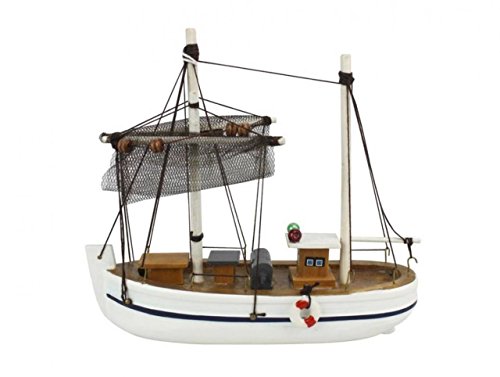 Hampton Nautical 6" Wooden Model Ship Fishing Impossible Boat