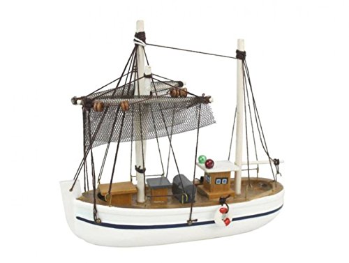 Hampton Nautical 6" Wooden Model Ship Fishing Impossible Boat