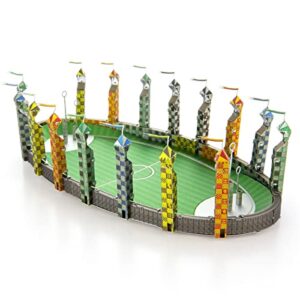 Fascinations Metal Earth Harry Potter Quidditch Pitch 3D Metal Model Kit Bundle with Tweezers