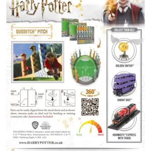 Fascinations Metal Earth Harry Potter Quidditch Pitch 3D Metal Model Kit Bundle with Tweezers