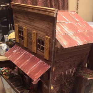 CORRUGATED ROOFING 12 pc. set // Craft Projects/Model Railroad Buildings/Miniatures, Bird Houses,& Dioramas