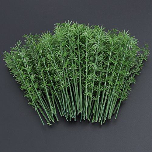 NUOLUX 100pcs Model Bamboo Trees 1:75 12cm Plastic Bamboo Trees Model Train Scenery Landscape Scale