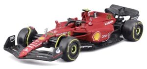 bburago – 1/43 scale model compatible with ferrari replica miniature compatible with scuderia f1-75 # 55 compatible with carlos sainz replica model 2022 racing