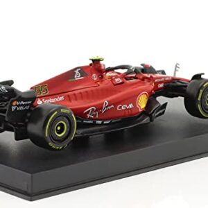 Bburago - 1/43 Scale Model Compatible with Ferrari Replica Miniature Compatible with Scuderia F1-75 # 55 Compatible with Carlos Sainz Replica Model 2022 Racing