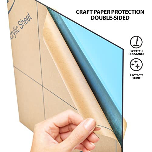 10 Pieces & 10 Colors 8" x 12" x 0.118" Transparent Colored Cast Acrylic Sheets, Plexiglass Plastic Sheet for Cutting, Engraving Signs, DIY Projects. - XLNT TECH