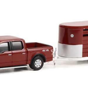 Greenlight 32270-D Hitch & Tow Series 27 - 2019 F-150 XLT with Livestock Trailer 1/64 Scale