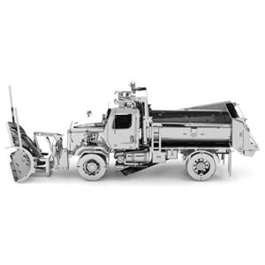 Fascinations Metal Earth Freightliner Snow Plow 3D Metal Model Kit Bundle with Tweezers