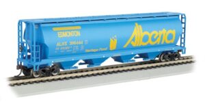 bachmann industries canadian 4-bay cylindrical grain hopper alberta train car, n scale