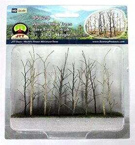 woods edge trees bare 3” to 3.5” ho-scale 14/pk