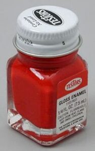 red enamel plastic model paint