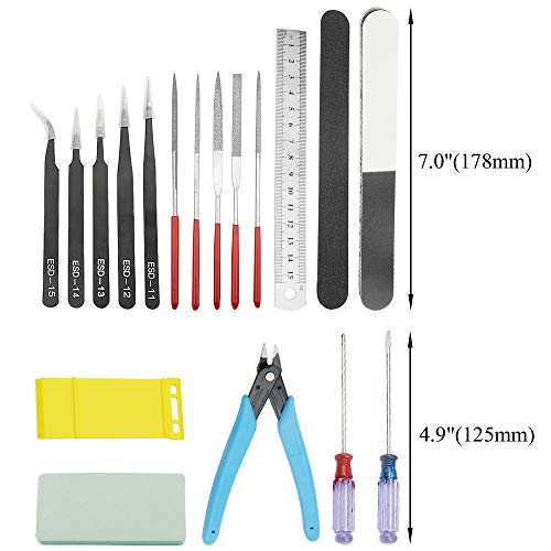 Bigstone 26 PCS Gundam Model Tools Kit Hobby Building Tools Set for Cars, Airplanes, Buildings, Gundam, Robots Models Building Repairing and Fixing ext.