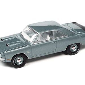 1971 Dart Swinger 340 Special Light Gunmetal Gray Met w/Black Tail Stripe Vintage Muscle Ltd Ed 1/64 Diecast Model Car by Auto World 64362-AWSP105 A