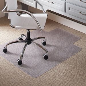 carpet chair mats for low pile, 45-inch by 53-inch with lip, clear vinyl