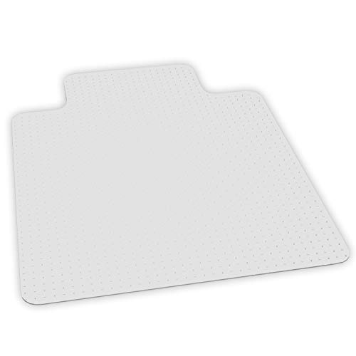 Carpet Chair Mats for Low Pile, 45-Inch by 53-Inch with Lip, Clear Vinyl