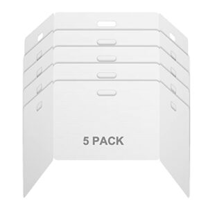 privacy shields 5 pack durable easy carry plastic desk dividers-easy to disinfect classroom dividers-portable divider-re-usable privacy divider