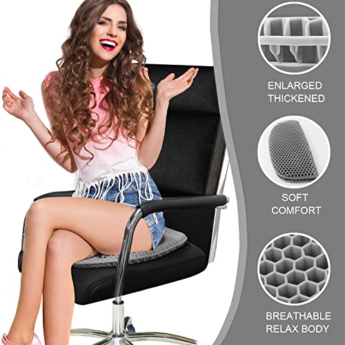 Gel Seat Cushion for Long Sitting, Extra Large Gel Cushion for wheelchair Reduce Sweat, Desk Chair Cushion, Seat Cushion for back pain/for Car/for Office Chairs/for kitchen chairs/ for Pressure Relief