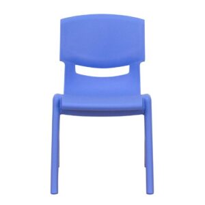 Flash Furniture 10 Pack Blue Plastic Stackable School Chair with 12'' Seat Height