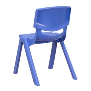 Flash Furniture 10 Pack Blue Plastic Stackable School Chair with 12'' Seat Height