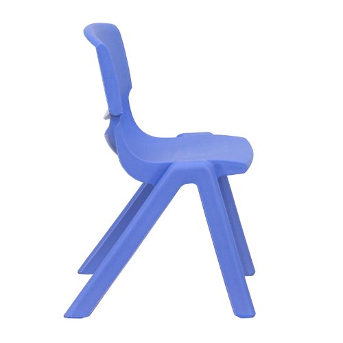 Flash Furniture 10 Pack Blue Plastic Stackable School Chair with 12'' Seat Height