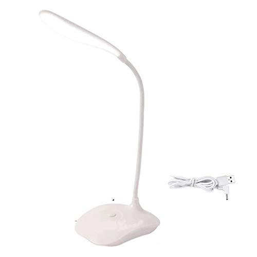 LED Table Lamp,Portable Eye-Protected Flexible Gooseneck Small Desk Lights for Dorm Study Office Bedroom-USB or 3 AA Batteries Powered -Not Include Batteries(1 Pack)