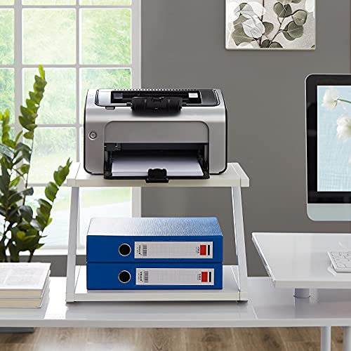 Desktop Printer Stand - Desktop Shelf with Anti - Skid Pads,Multifunction Printer Copier Scanner Shelf Stand，Printer Stand for Desk,Printer Desk