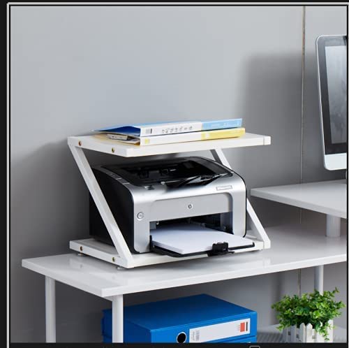 Desktop Printer Stand - Desktop Shelf with Anti - Skid Pads,Multifunction Printer Copier Scanner Shelf Stand，Printer Stand for Desk,Printer Desk