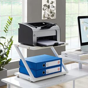 Desktop Printer Stand - Desktop Shelf with Anti - Skid Pads,Multifunction Printer Copier Scanner Shelf Stand，Printer Stand for Desk,Printer Desk